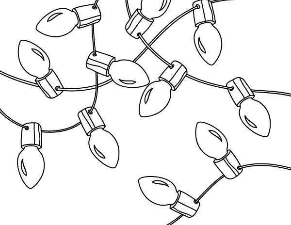 Printable Christmas Lights Coloring Pages