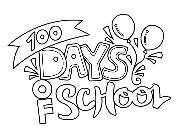 100th Day Of School 2022 Coloring Pages 100th Day Of School 2022 Coloring Pages