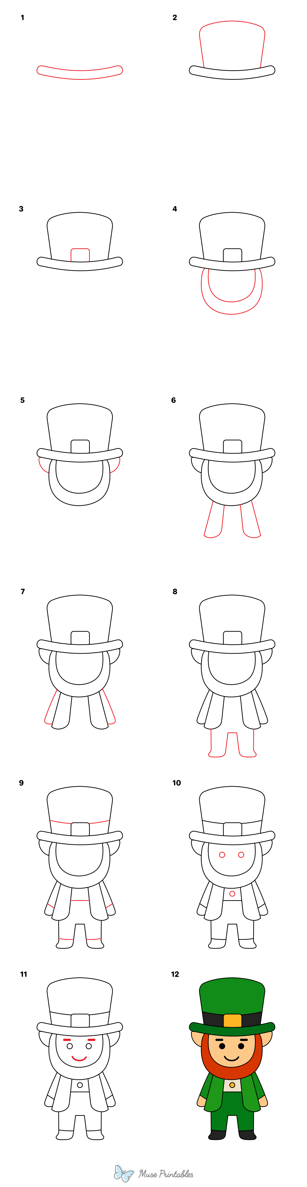 How to Draw a Simple Leprechaun