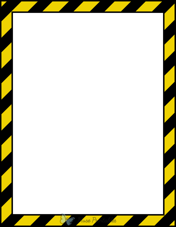 Printable Hazard Tape Page Border Printable Hazard Tape Page Border