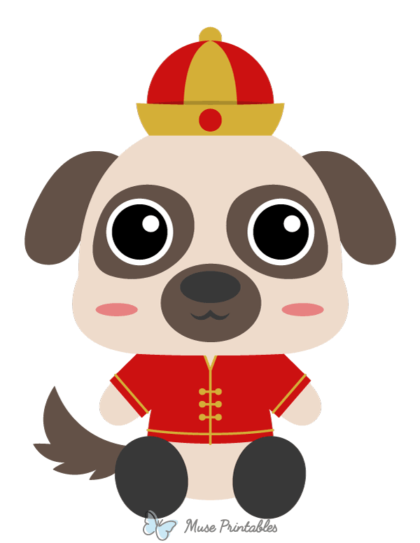 Printable Chinese New Year Dog Photo Booth Prop