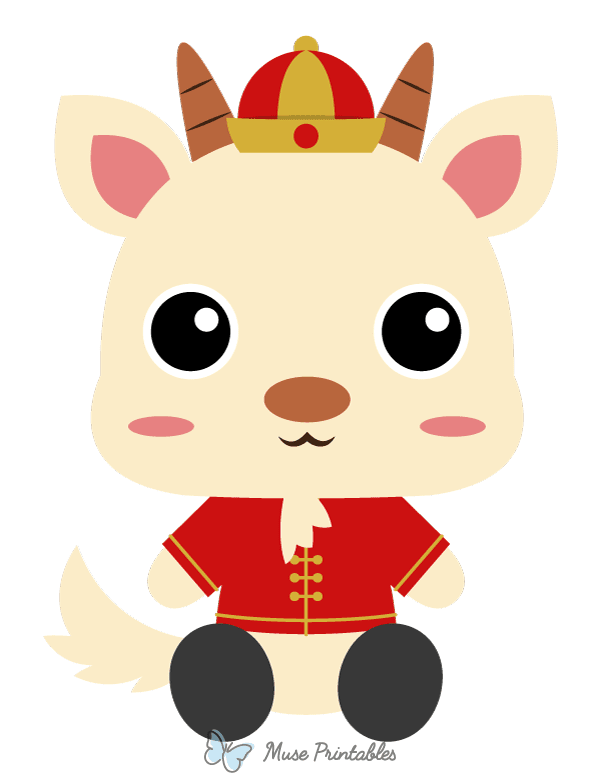 Printable Chinese New Year Goat Photo Booth Prop