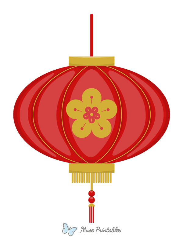 Printable Chinese New Year Lantern Photo Booth Prop