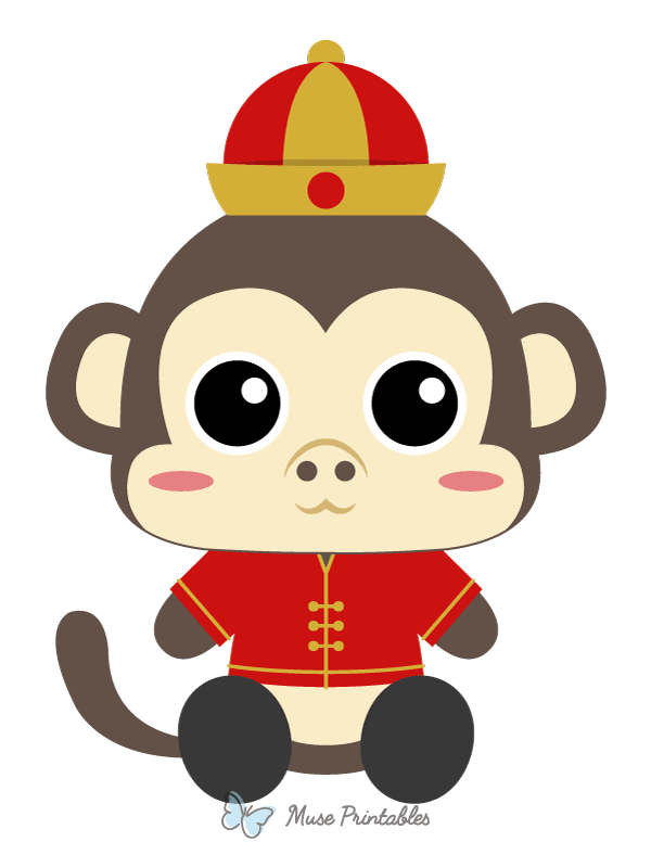 Printable Chinese New Year Monkey Photo Booth Prop
