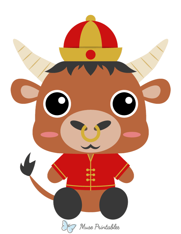 Printable Chinese New Year Ox Photo Booth Prop