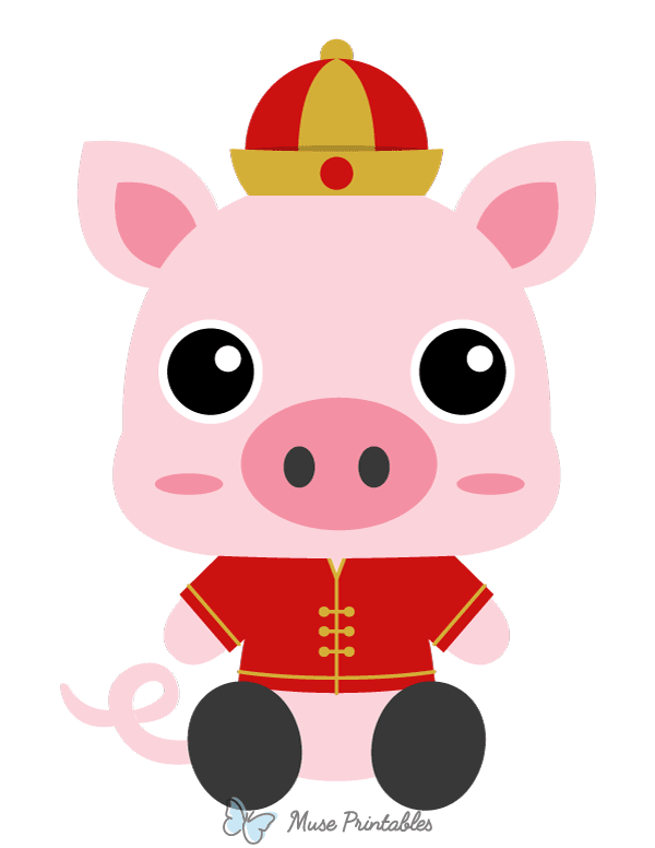Printable Chinese New Year Pig Photo Booth Prop