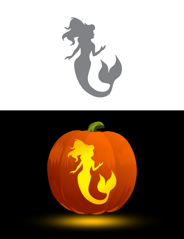 Mermaid Pumpkin Glass Art Art Collectibles Brainchild