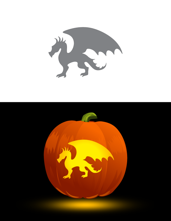 Dragon Pumpkin Carving Stencils