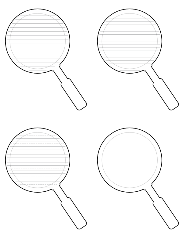 Free Printable Magnifying Glass Shaped Writing Templates Free Printable Magnifying Glass Shaped Writing Templates