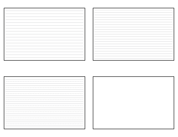 Free Printable Rectangle Shaped Writing Templates