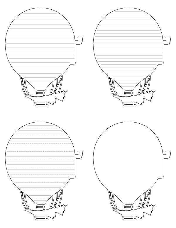Hot Air Balloon Writing Template Printable Printable Templates